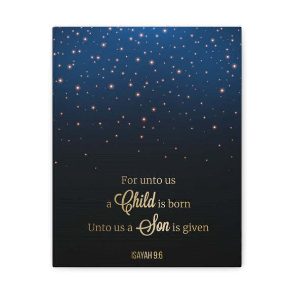 Express Your Love Gifts | Art | Scripture Sign For Unto Us A Child Is ...